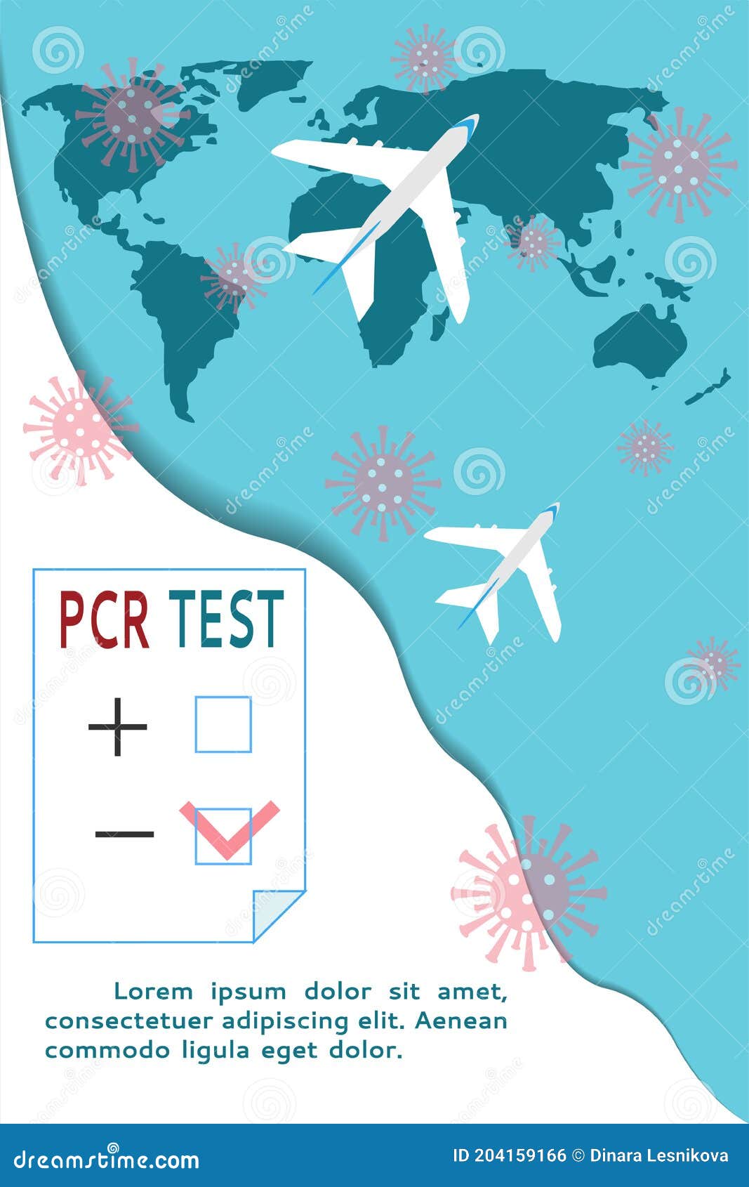 Airport PCR Test Mandatory for Flights and Air Travel Stock Vector ...