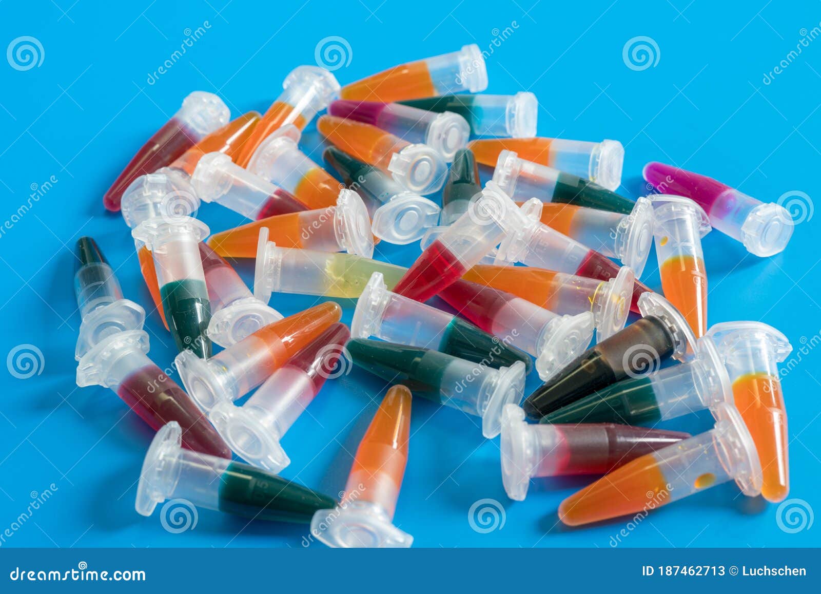 PCR Centrifuge Micro Test Tubes Stock Image - Image of tubes, container ...