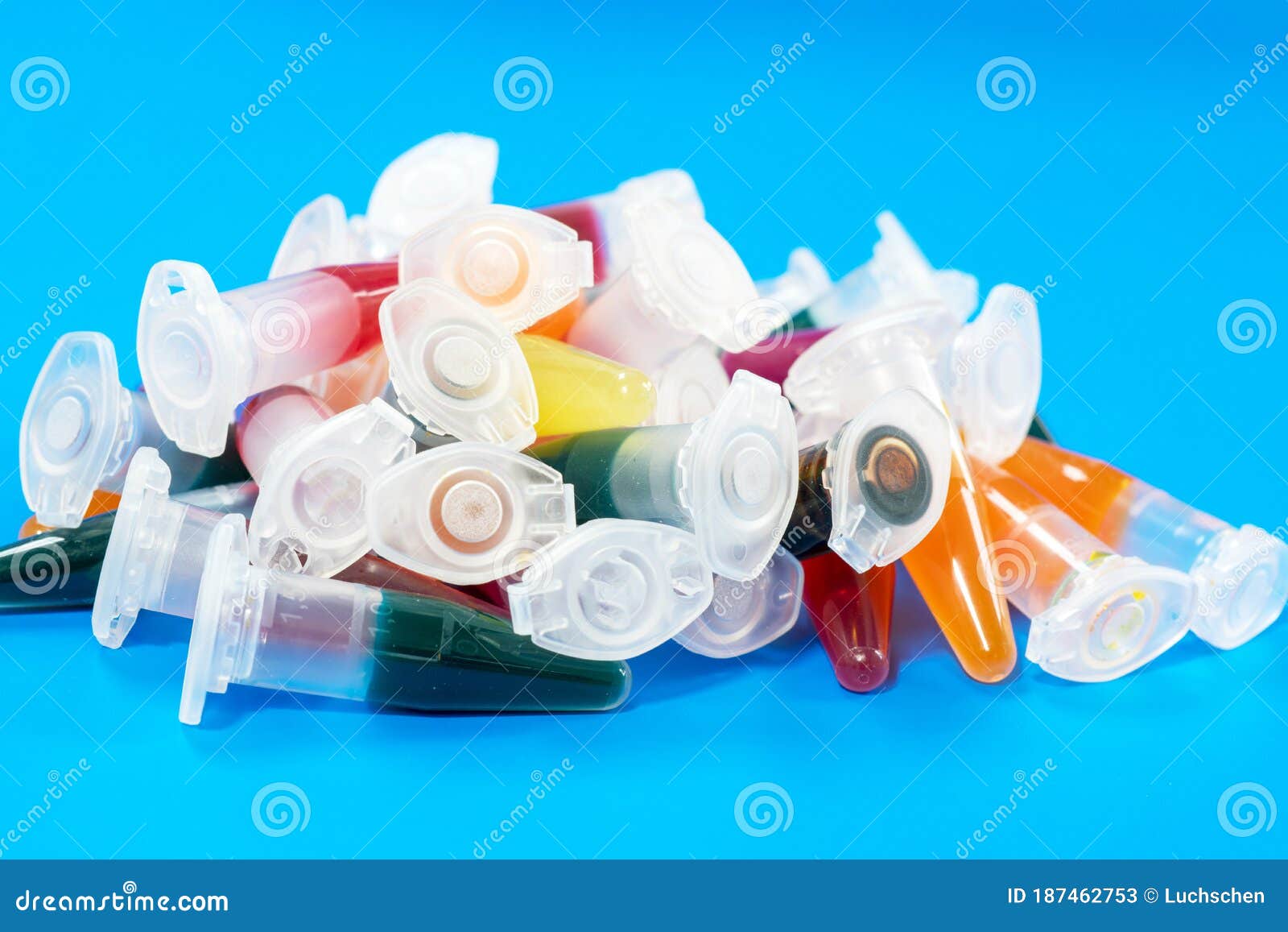 PCR Centrifuge Micro Test Tubes Stock Image - Image of medicine ...