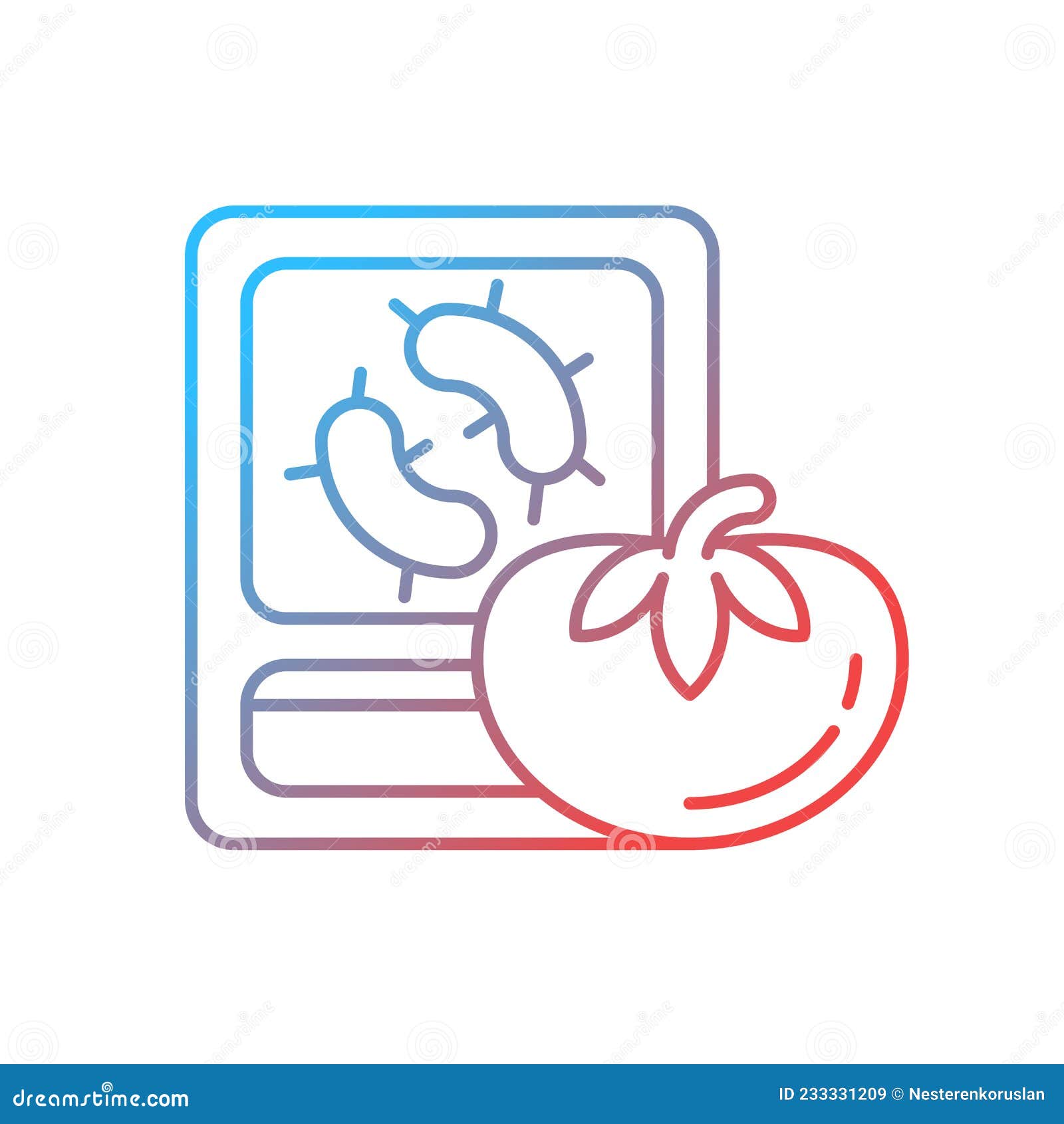 PCR Food Testing Gradient Linear Vector Icon Stock Vector ...