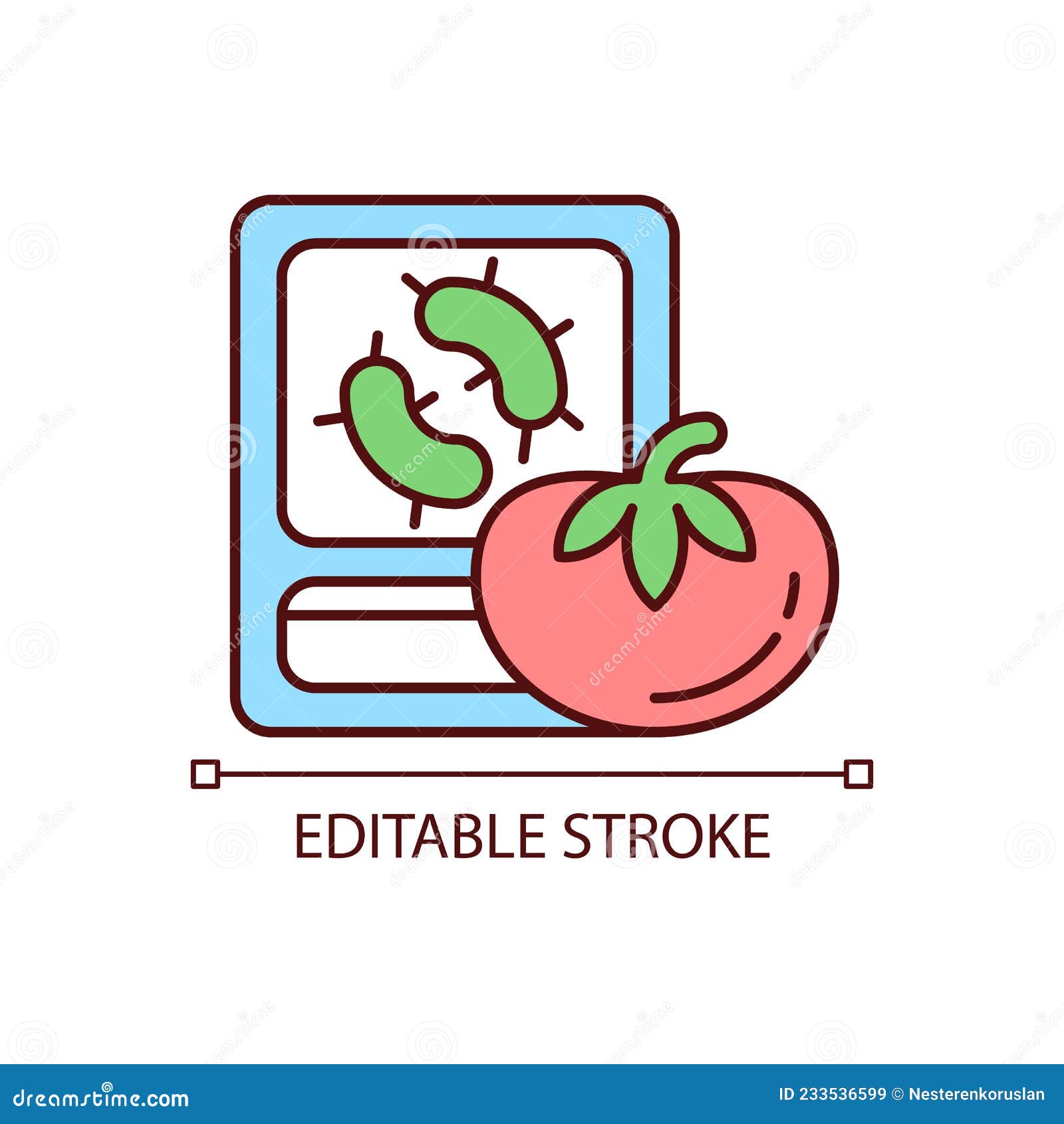 PCR Food Testing RGB Color Icon Stock Vector - Illustration of science ...