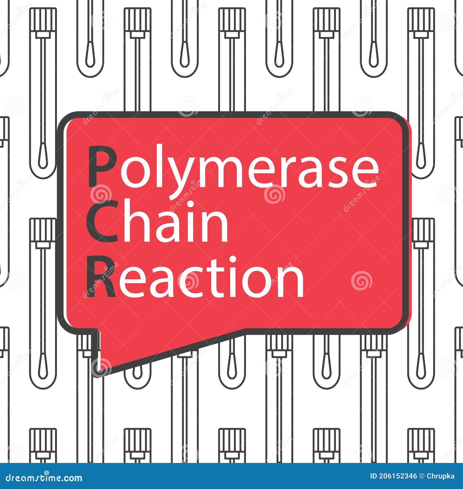 PCR Polymerase Chain Reaction Concept Stock Vector - Illustration of ...