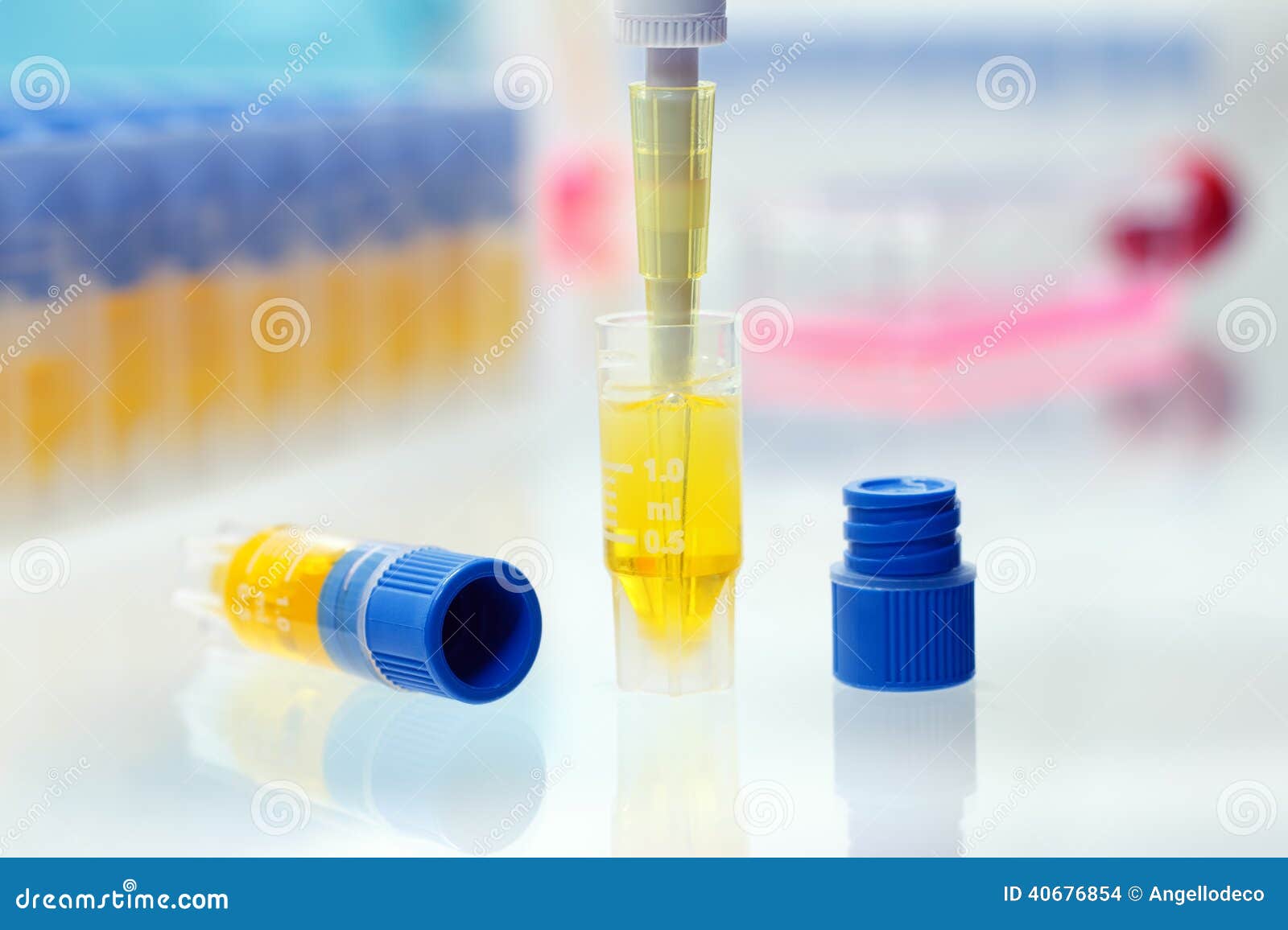 PCR samples in microtubes stock photo. Image of blue - 40676854