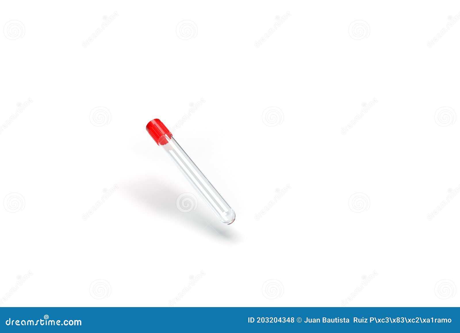 PCR Test Empty Test Tube for Coronavirus Test. 3D Illustration Stock ...