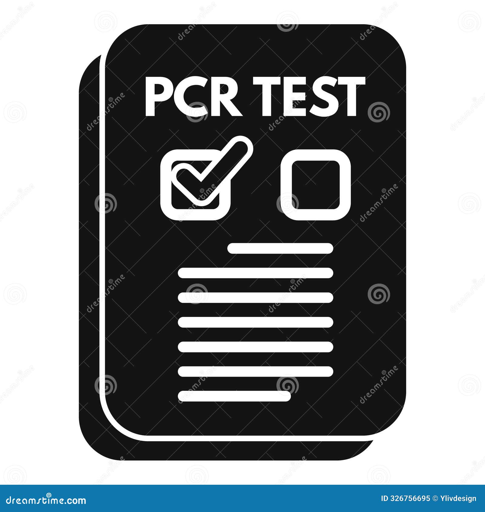 Pcr Test Form Showing Positive Result Icon Stock Image | CartoonDealer ...