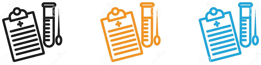 PCR Test Icon Vector Logo Set Collection for Web App Ui Stock ...