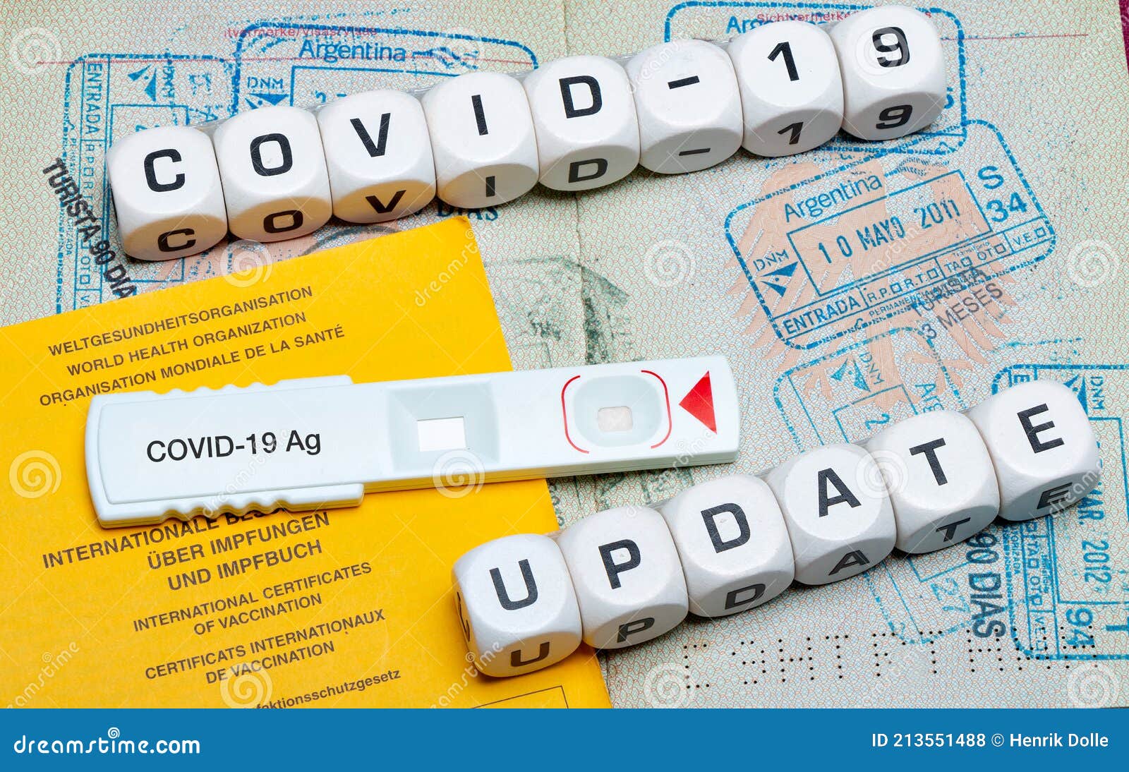 PCR Test with Passport and Vaccination Certificate Editorial Stock ...