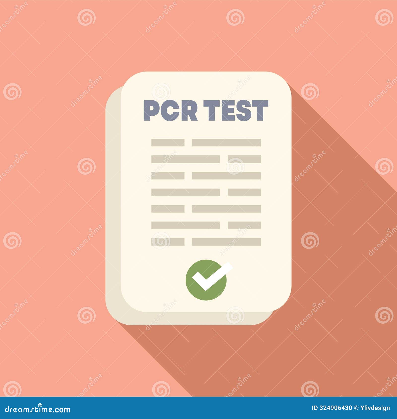 Pcr Test Showing Negative Result with Green Check Mark Icon Stock ...