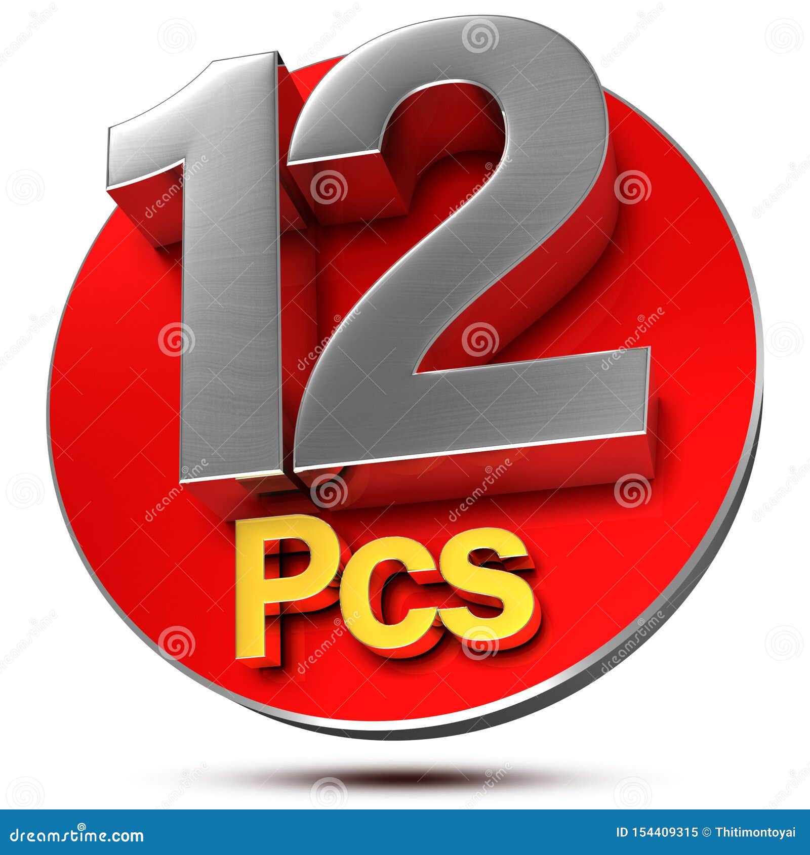 12 Pcs 3d. stock illustration. Illustration of item - 154409315