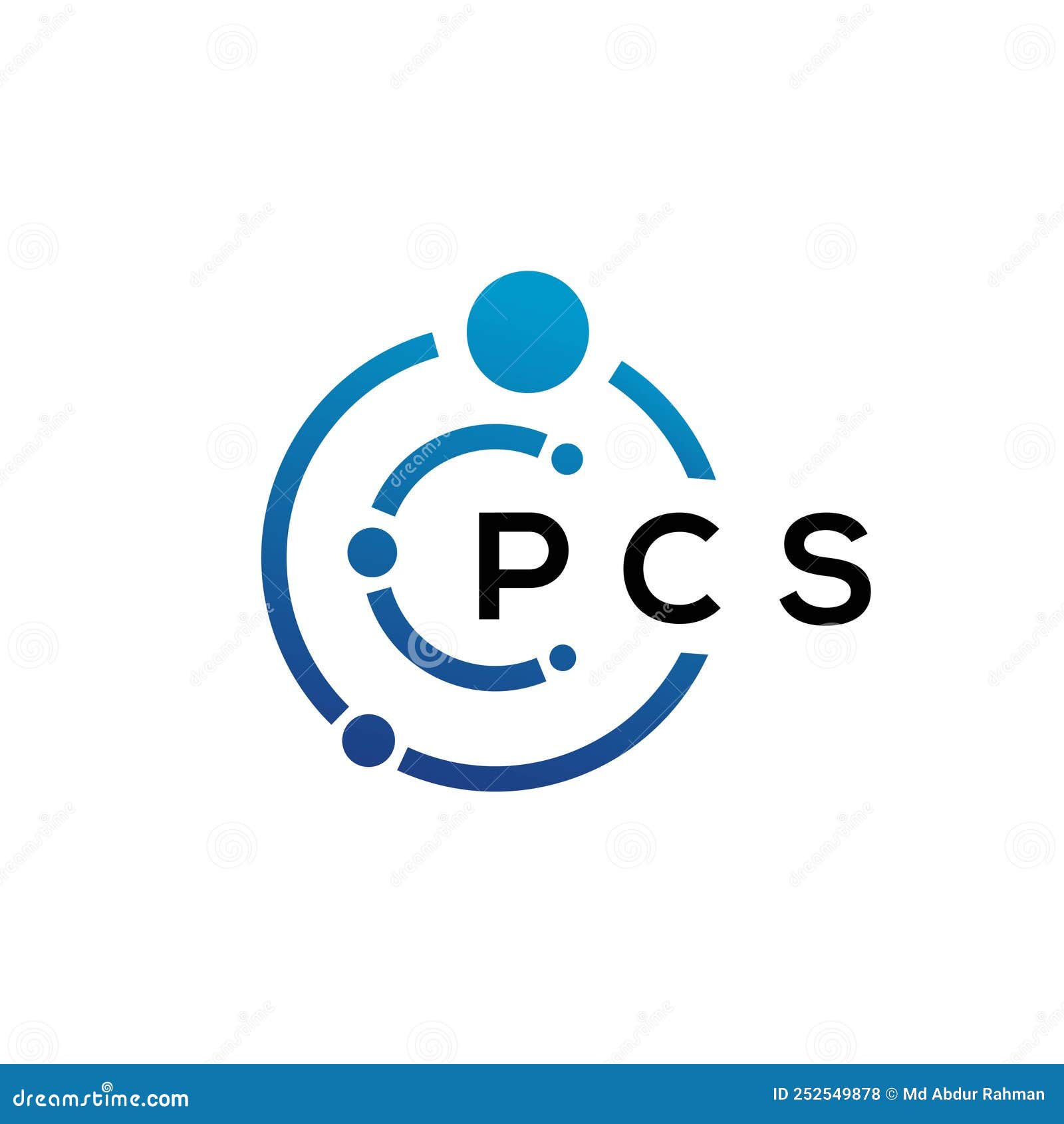 PCS Letter Technology Logo Design On White Background. PCS Creative ...