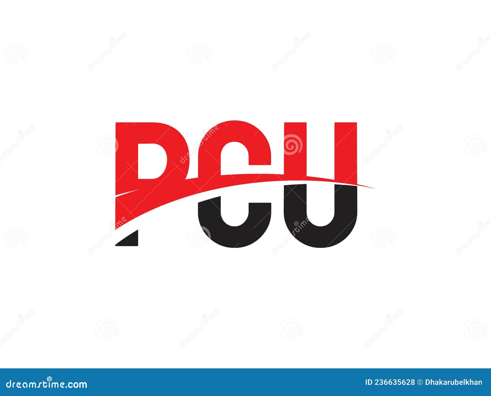 PCU Letter Initial Logo Design Vector Illustration Stock Vector ...