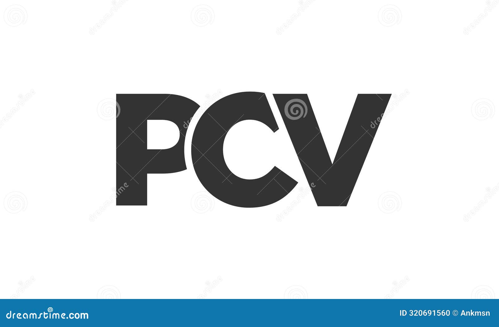 PCV Logo Design Template with Strong and Modern Bold Text. Initial ...