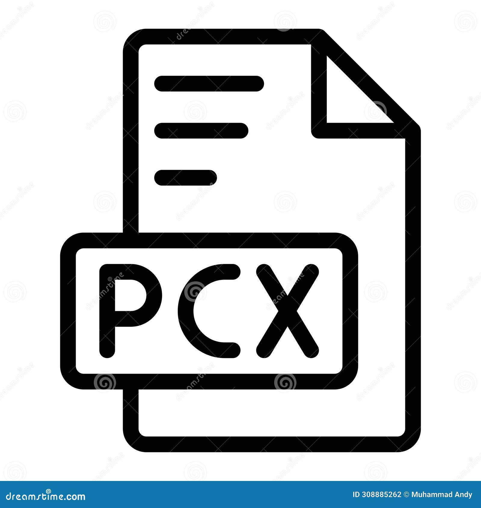 Pcx Icon Outline Style Design Image File. Image Extension Format File ...