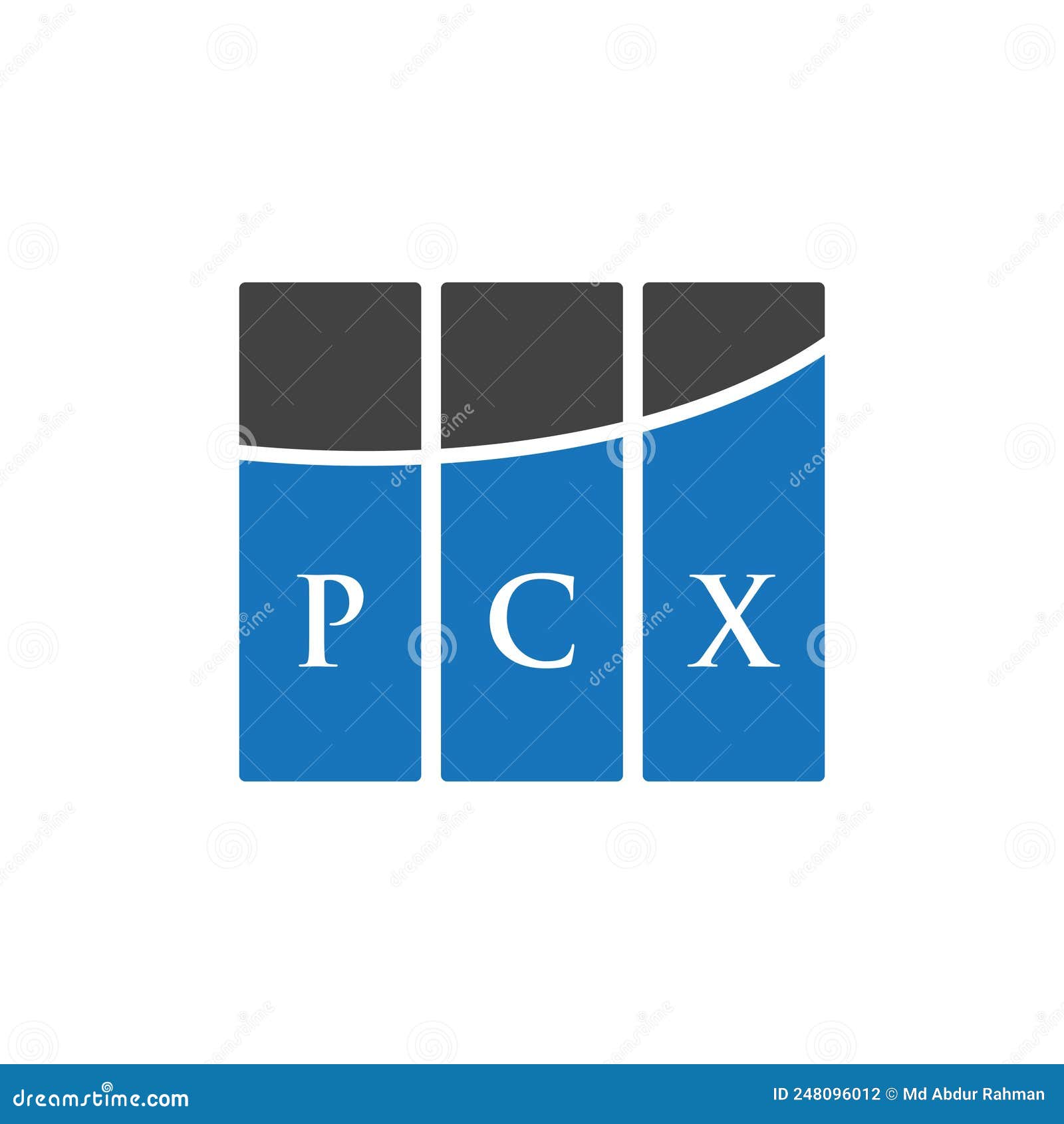 PCX Letter Logo Design on WHITE Background. PCX Creative Initials ...