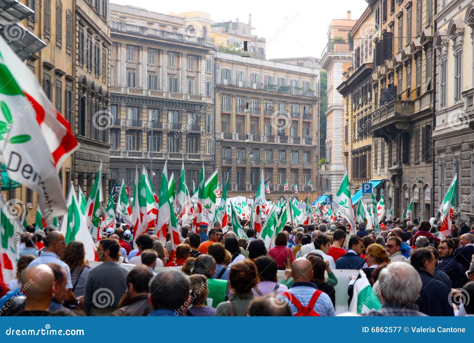 PD (Democratic Party) Rally in Rome Editorial Photography - Image of ...
