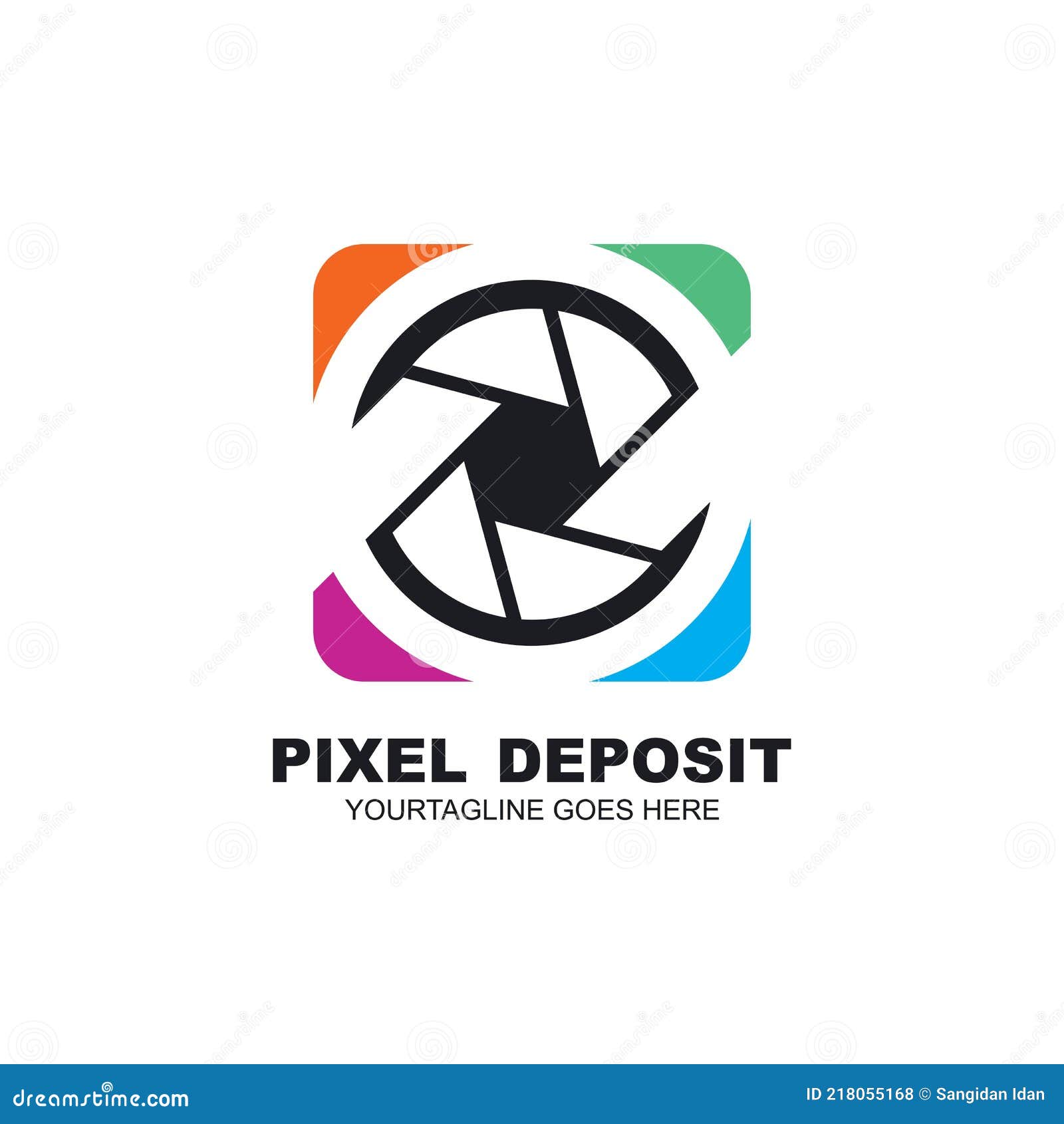 Pd or Dp Letter Camera Pixel Icon Vector Logo Design Concept Stock ...