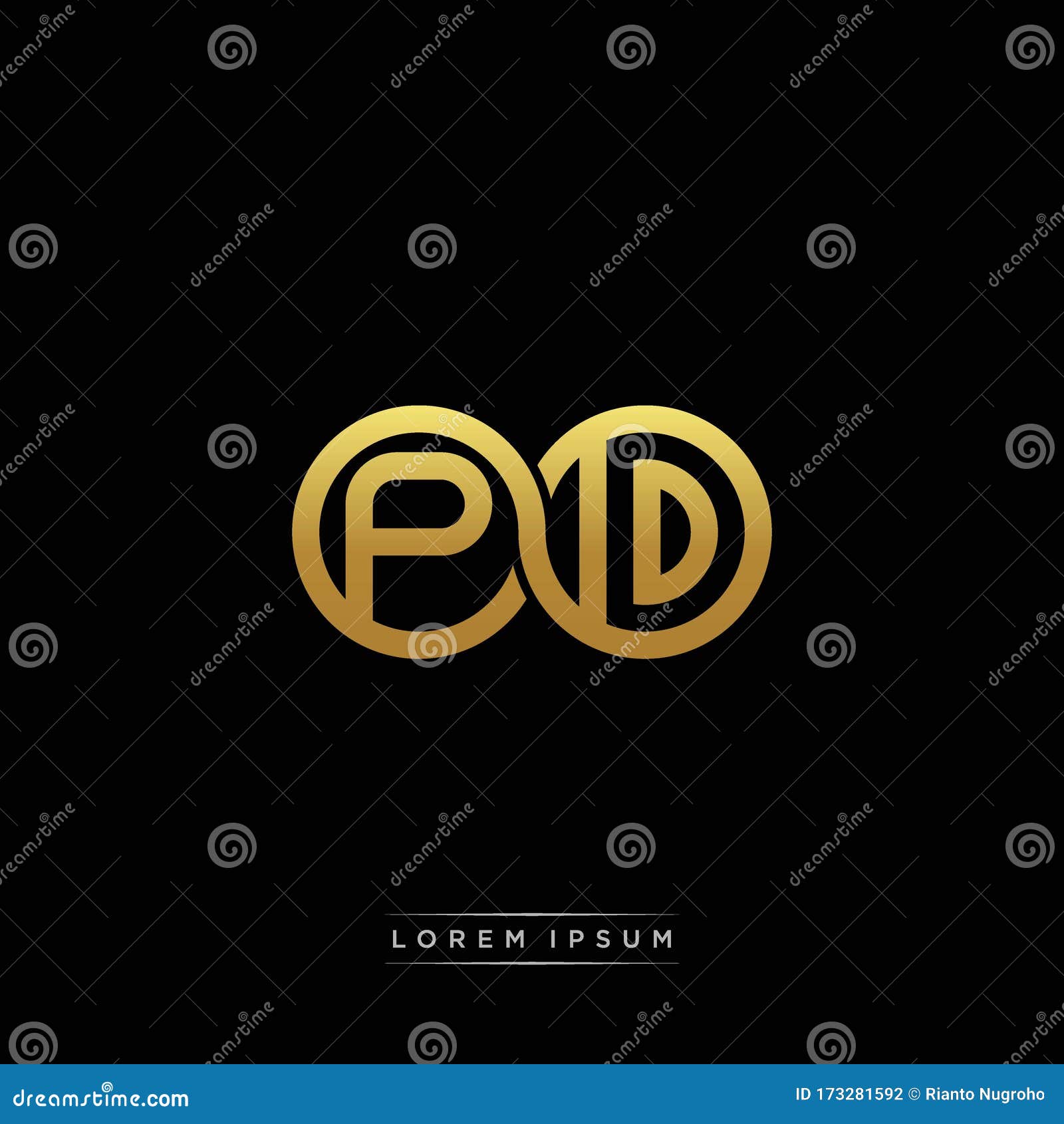 PD Initial Letter Linked Circle Capital Monogram Logo Modern Template ...