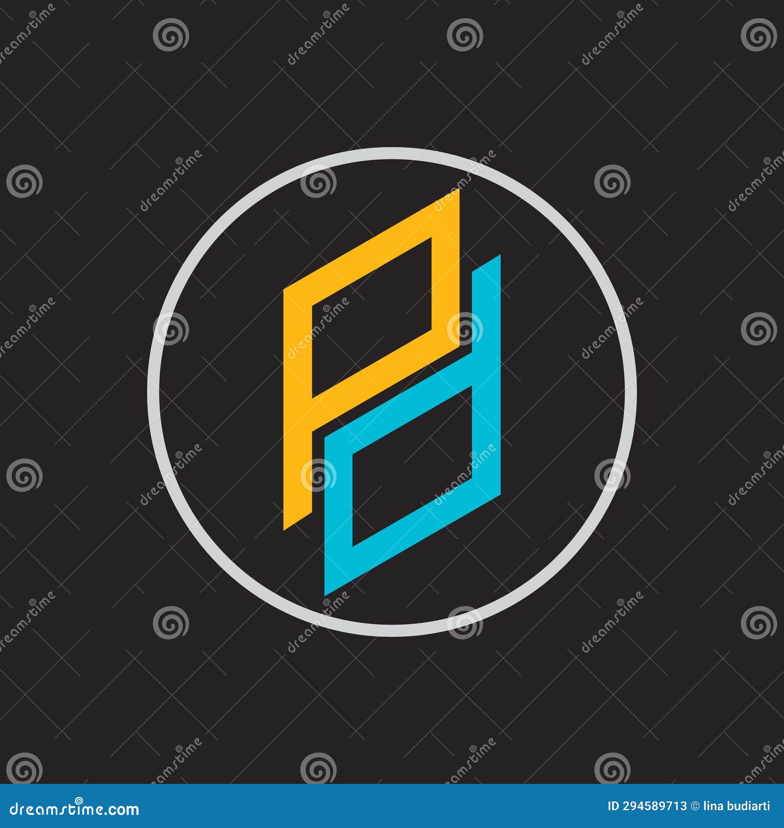 Pd letter logo stock vector. Illustration of symbol - 294589713