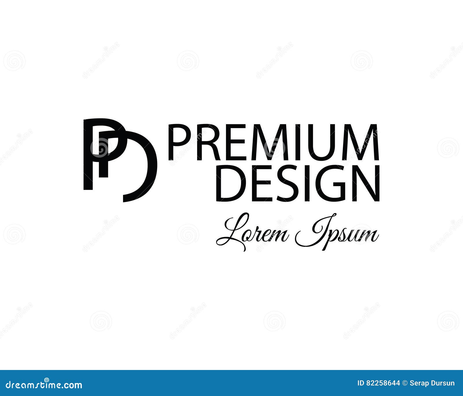 PD Logo Design stock vector. Illustration of geometric - 82258644