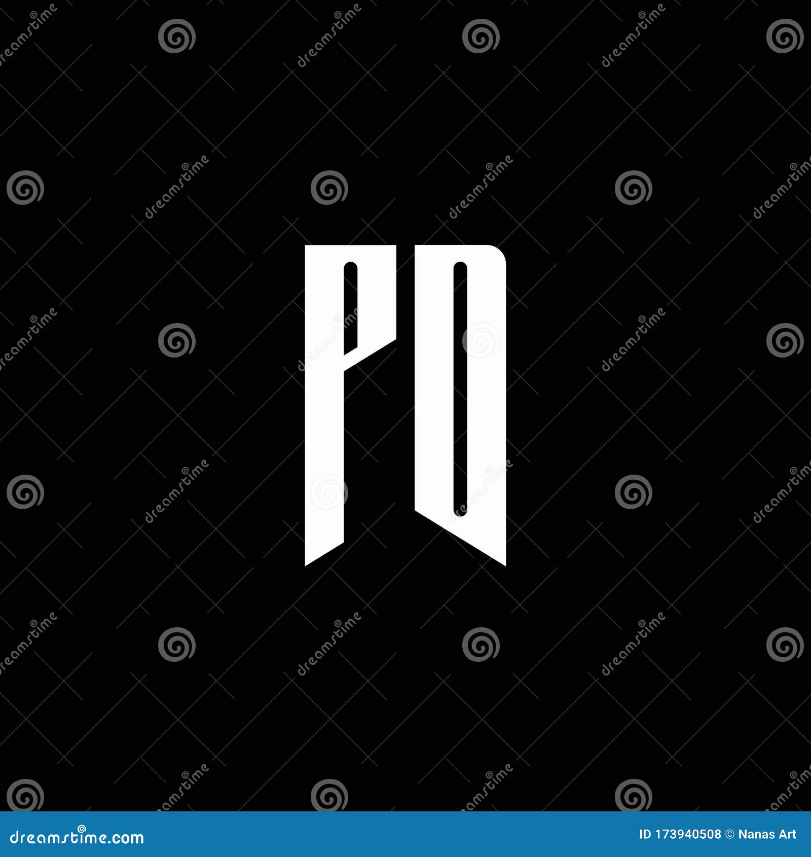 PD Logo Monogram with Emblem Style Isolated on Black Background Stock ...