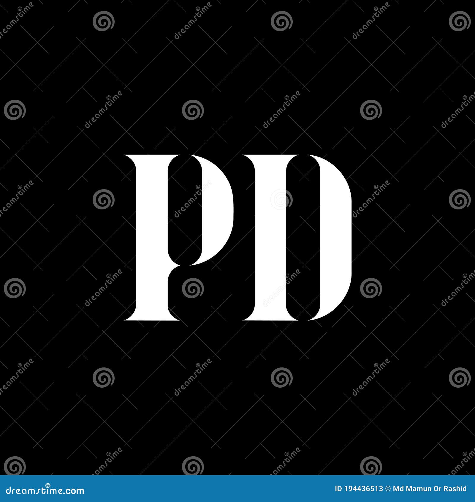 PD P D Letter Logo Design. Initial Letter PD Uppercase Monogram Logo ...