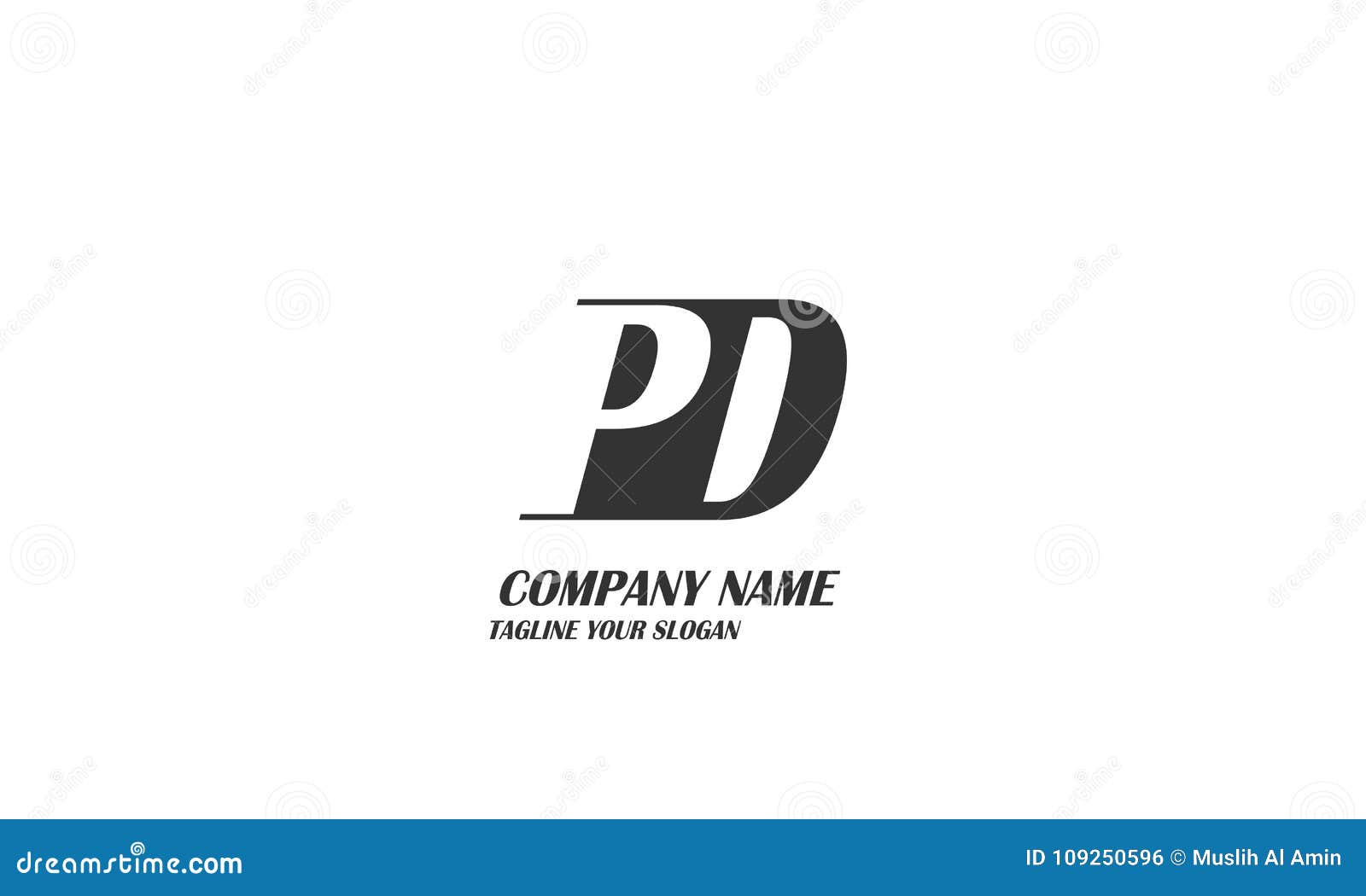 PD, P D Letter Logo Vector Design. Stock Vector - Illustration of label ...