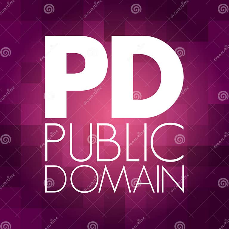 PD - Public Domain Acronym, Concept Background Stock Illustration ...