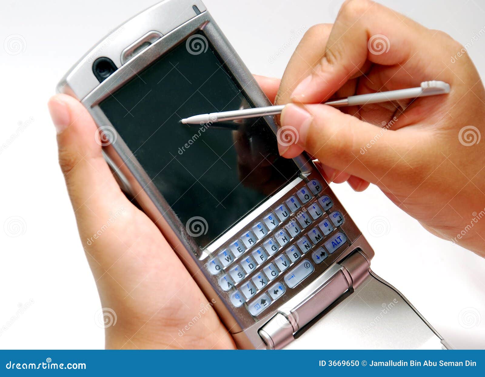 Pda photo stock. Image du pâte, calandrez, main, networking - 3669650