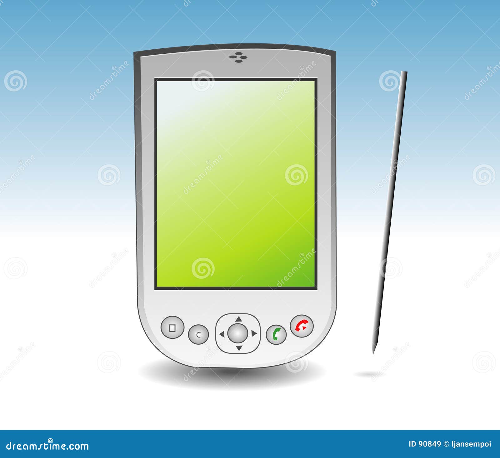 PDA stock illustration. Illustration of pocket, gadget, electronic - 90849