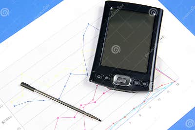 PDA and Chart stock photo. Image of stylus, finance, chart - 1825826