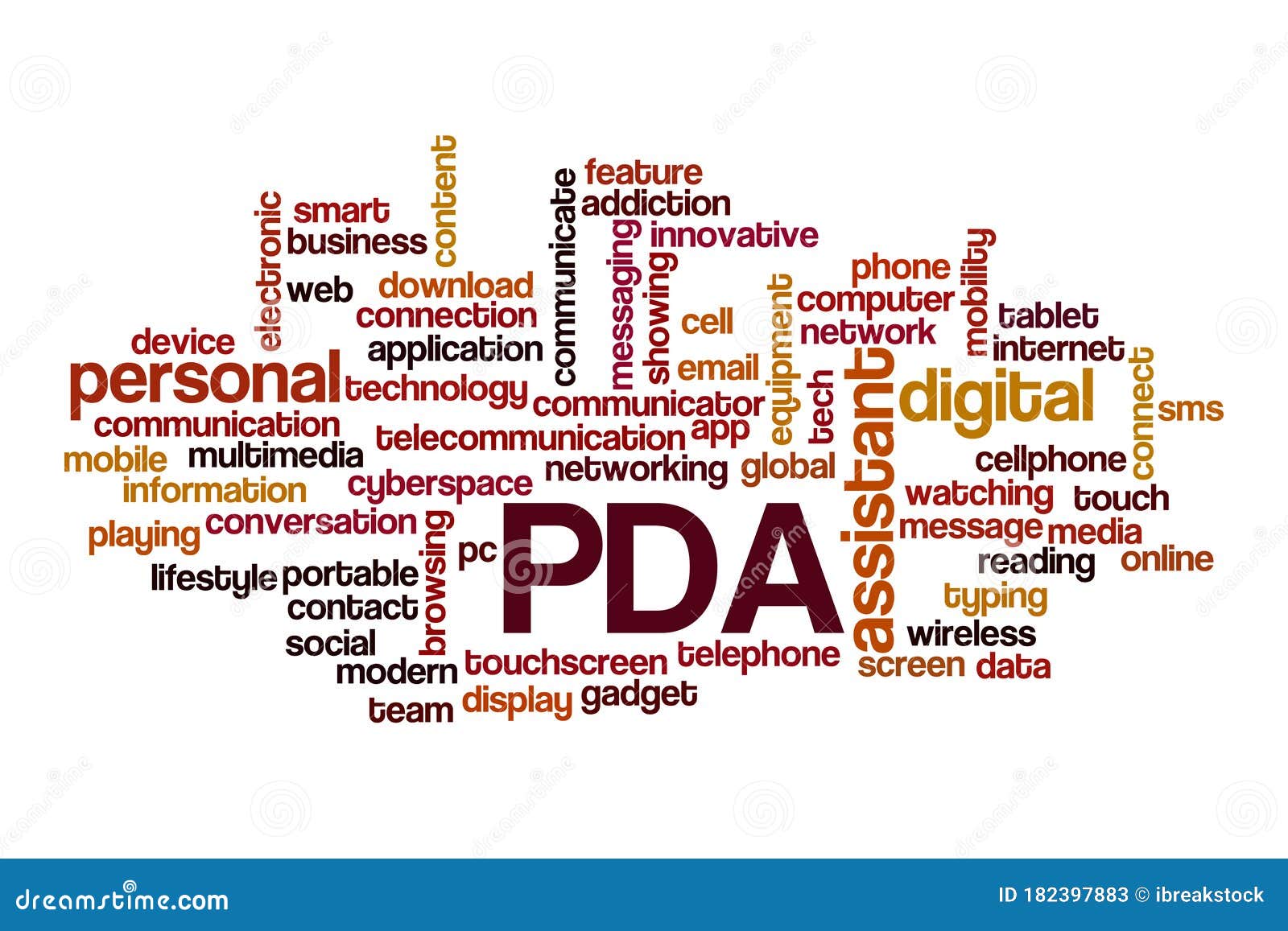 PDA cloud concept stock illustration. Illustration of mobile - 182397883