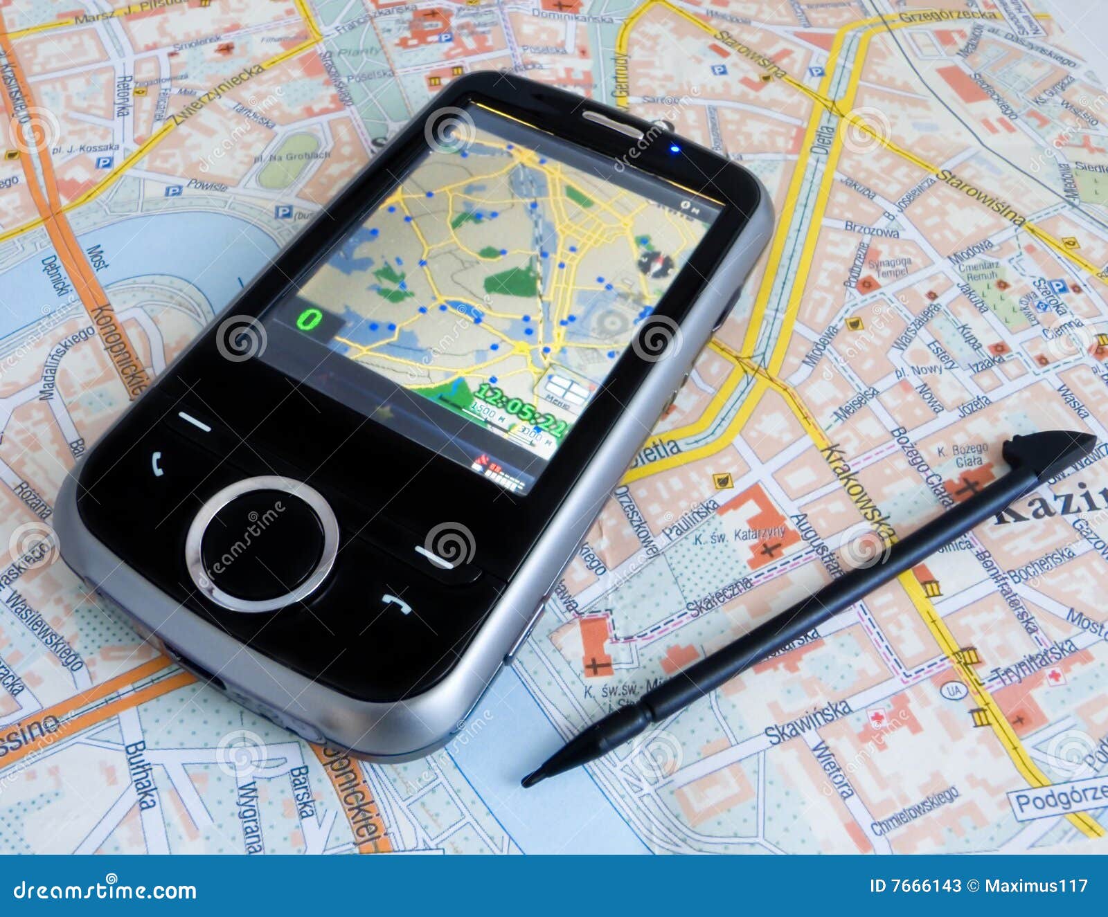 PDA with GPS stock image. Image of computer, location - 7666143