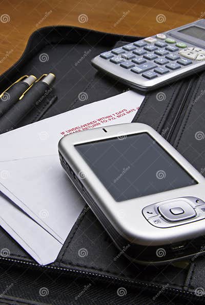 PDA in the office #01 stock image. Image of wood, cellular - 2633813