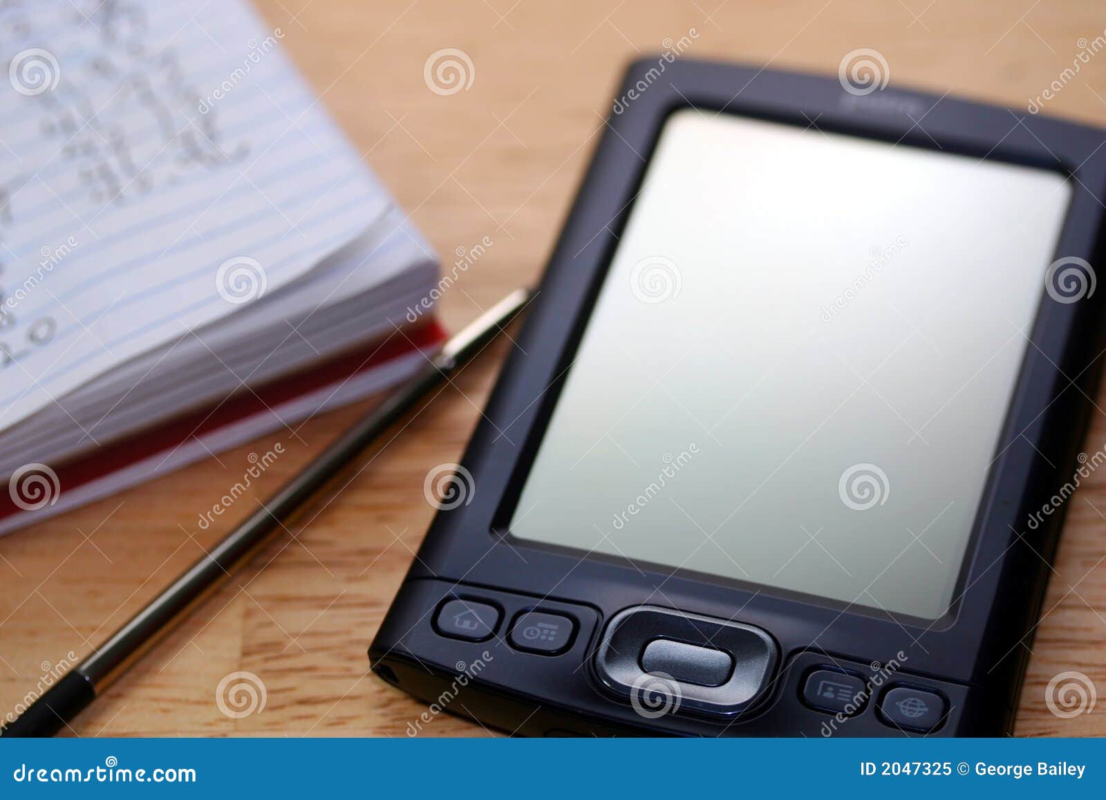 PDA with pad stock image. Image of notepad, tools, paper - 2047325