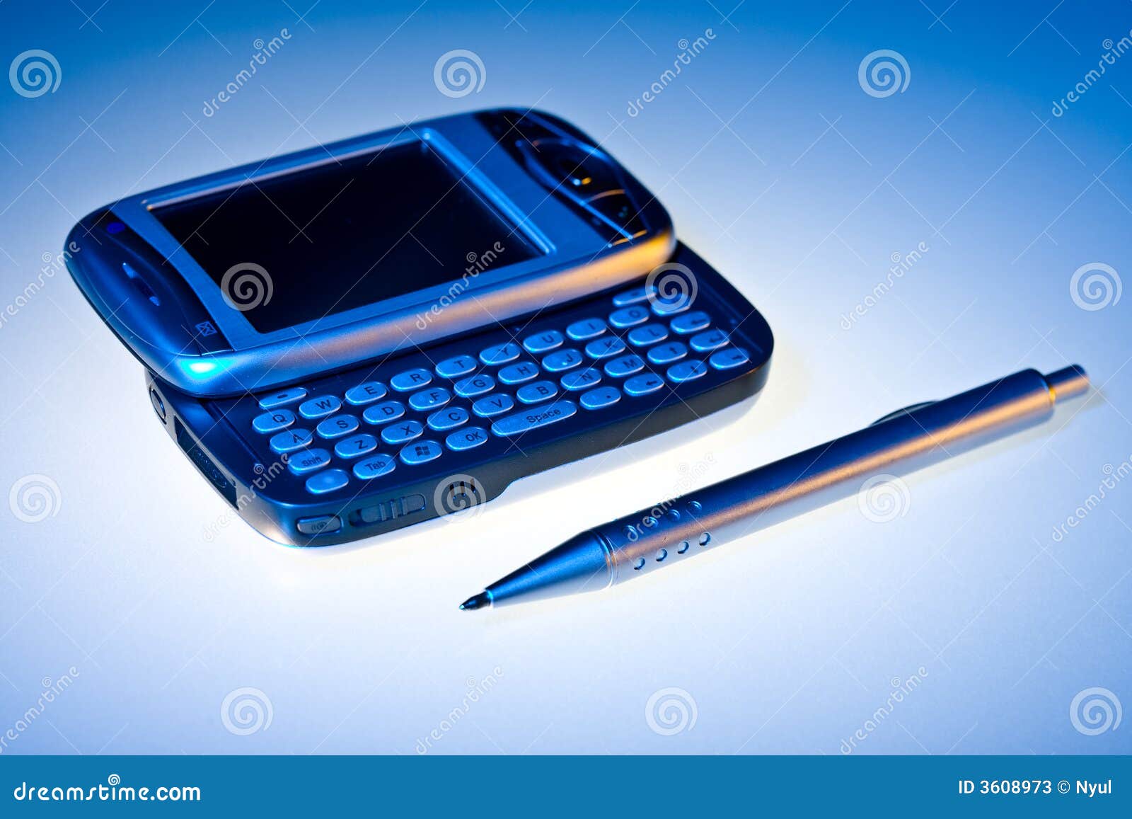 PDA and pen stock image. Image of notes, button, calculator - 3608973