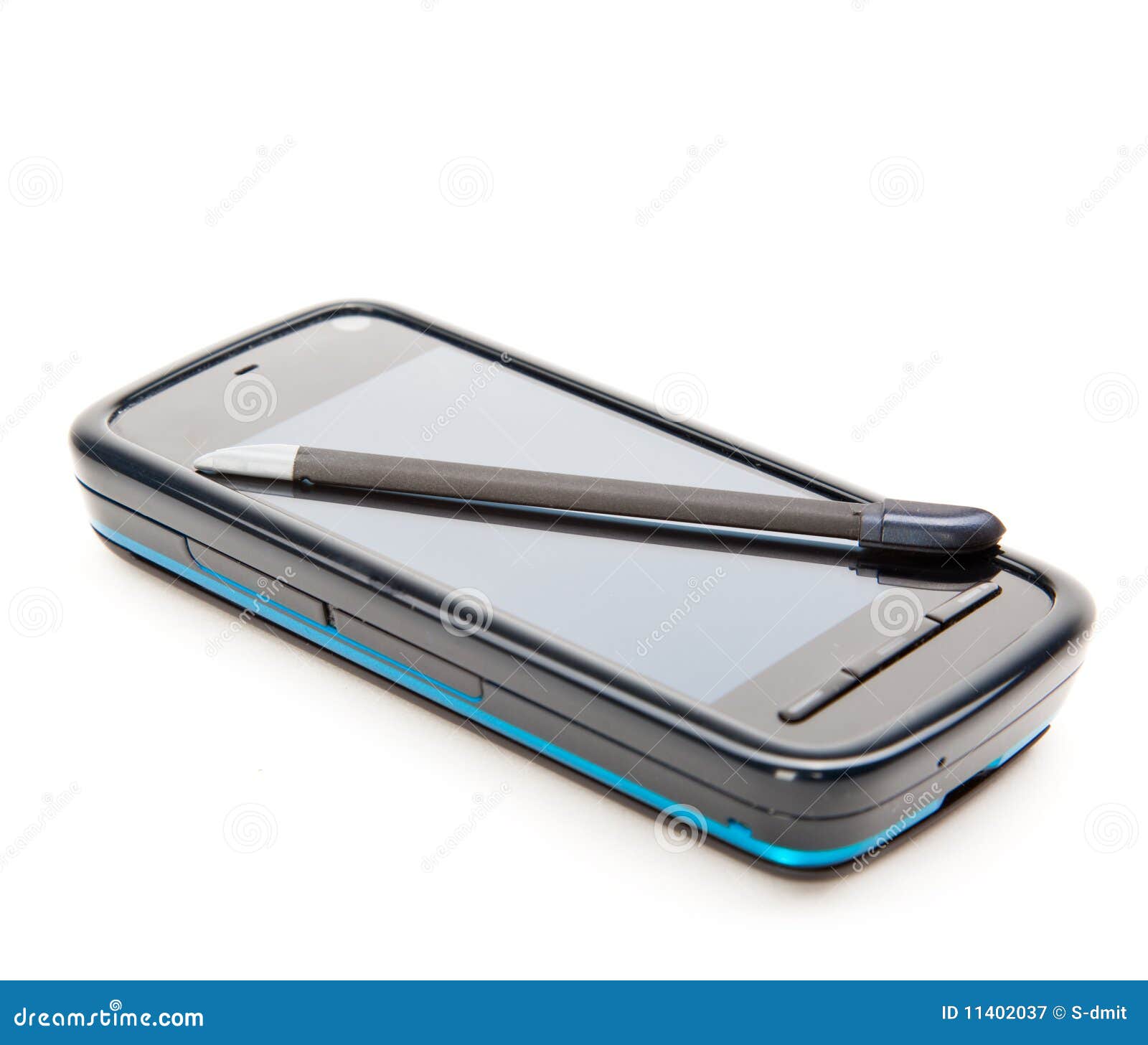 PDA phone with stylus stock image. Image of phone, digitized - 11402037