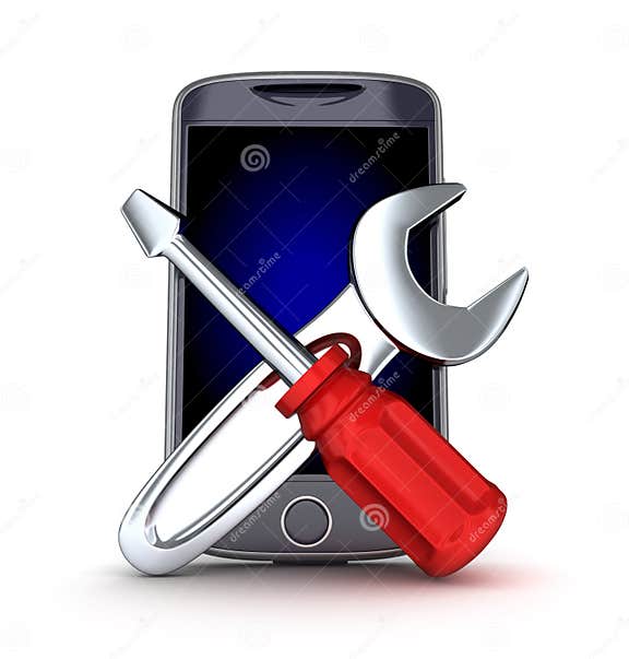PDA repair stock illustration. Illustration of symbol - 59758057