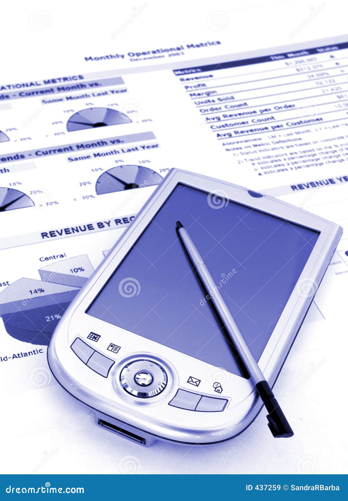 Pda sobre informes imagen de archivo. Imagen de papel, datos - 437259