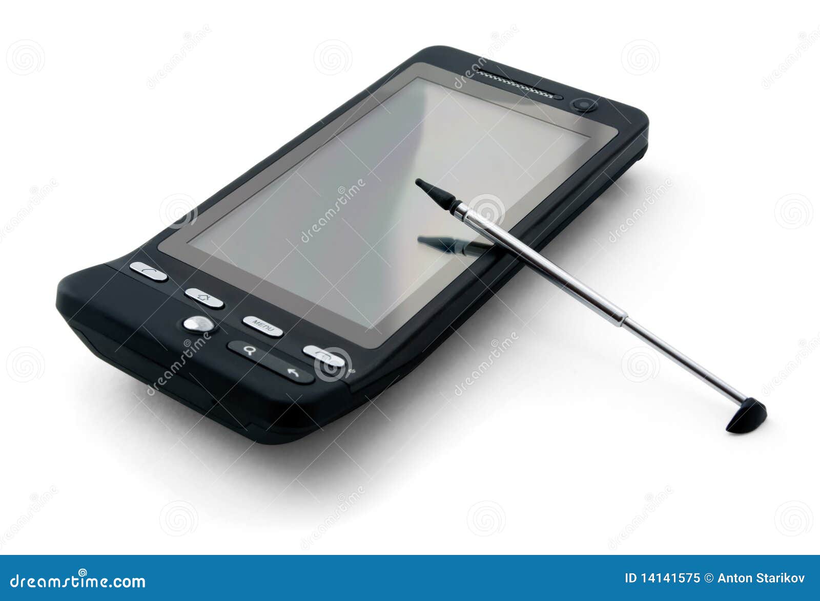 PDA and stylus stock image. Image of information, blank - 14141575