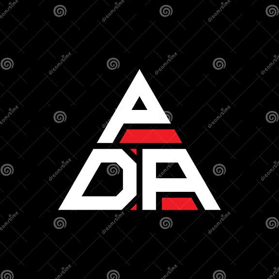 PDA Triangle Letter Logo Design with Triangle Shape. PDA Triangle Logo ...