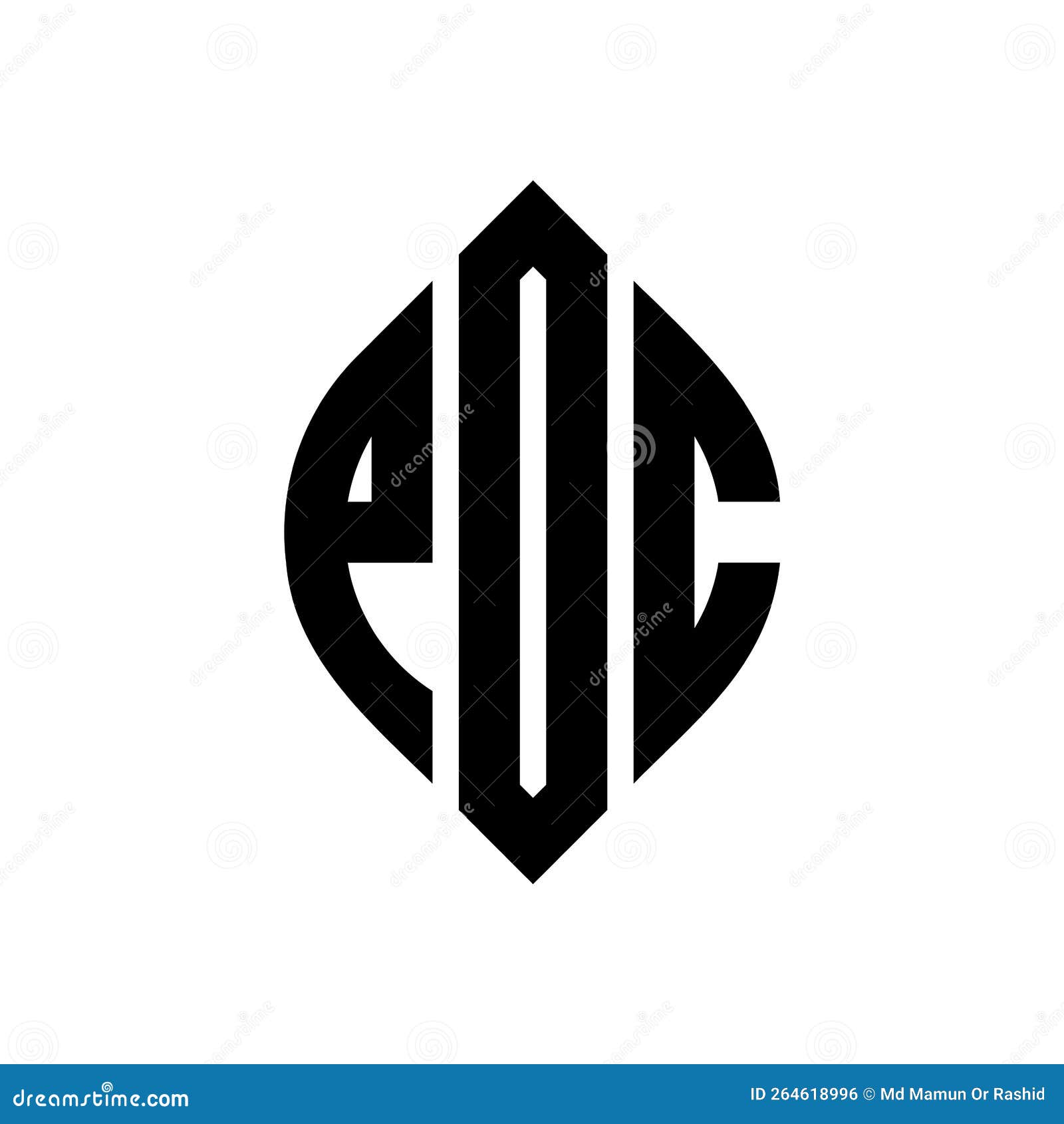 PDC Circle Letter Logo Design with Circle and Ellipse Shape. PDC ...