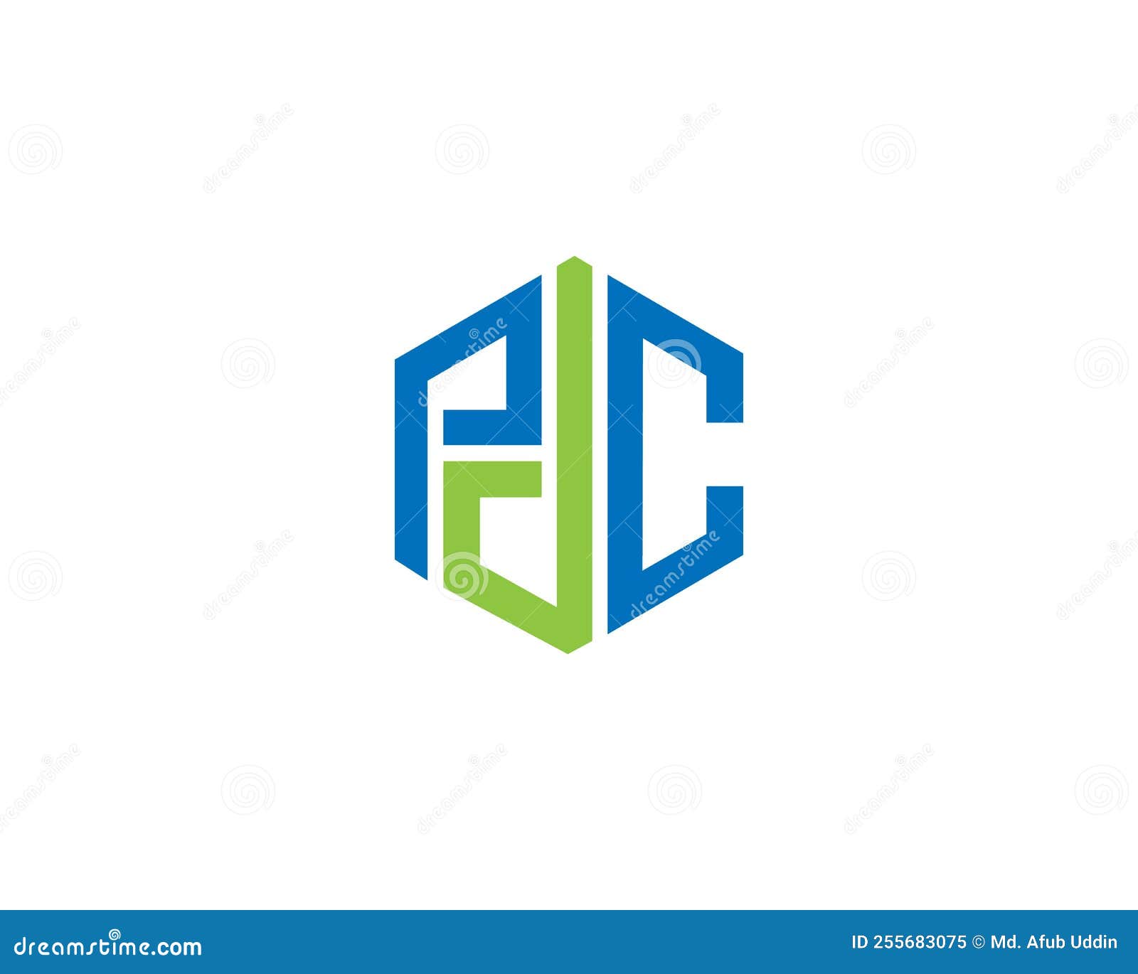 PDC Letter Initial Logo Design Stock Vector - Illustration of template ...