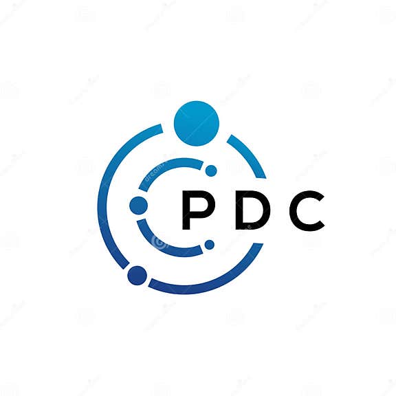 PDC Letter Technology Logo Design on White Background. PDC Creative ...