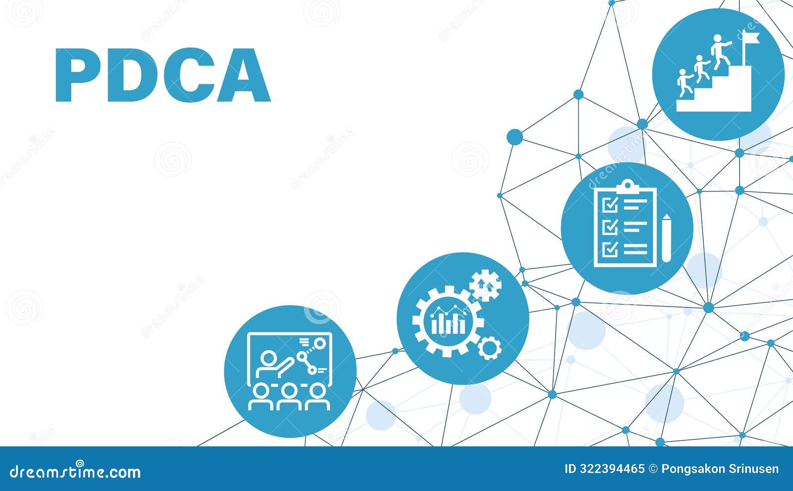 PDCA Banner Web Icon for Business and Organization Stock Vector ...