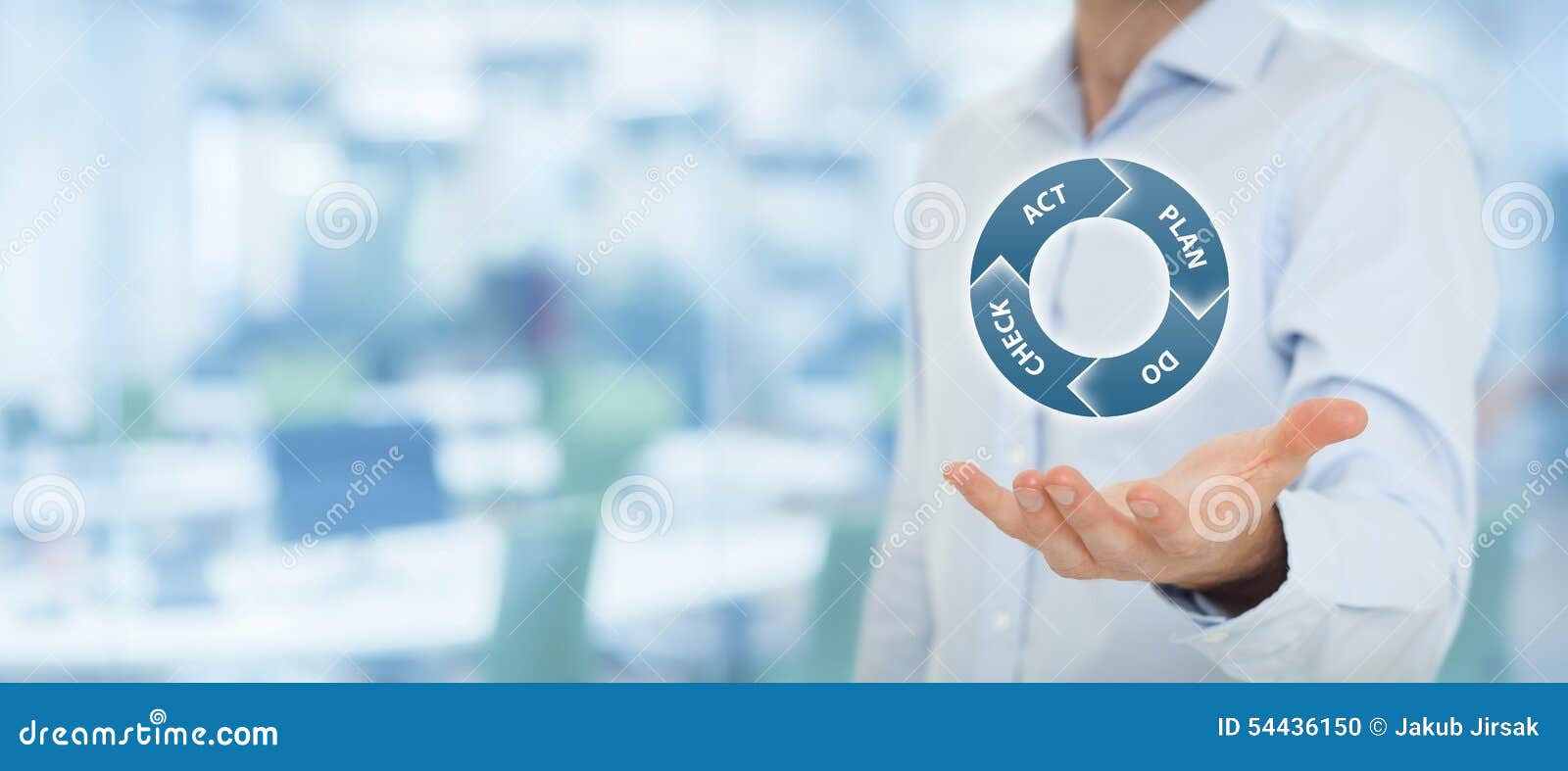 PDCA cycle management stock photo. Image of plan, blue - 54436150