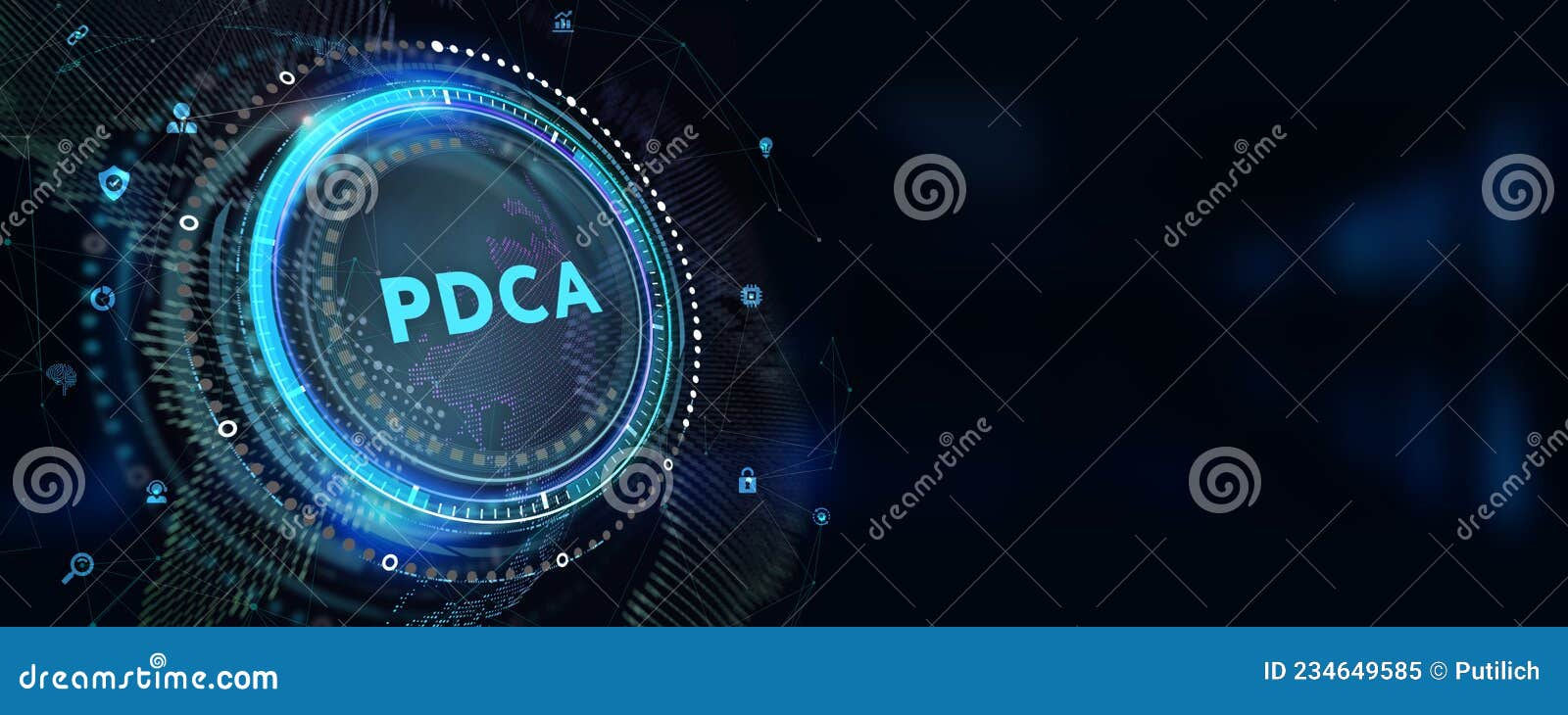 PDCA Business Process Diagram With Plan ,Do ,Check And Act Icon Sign In ...