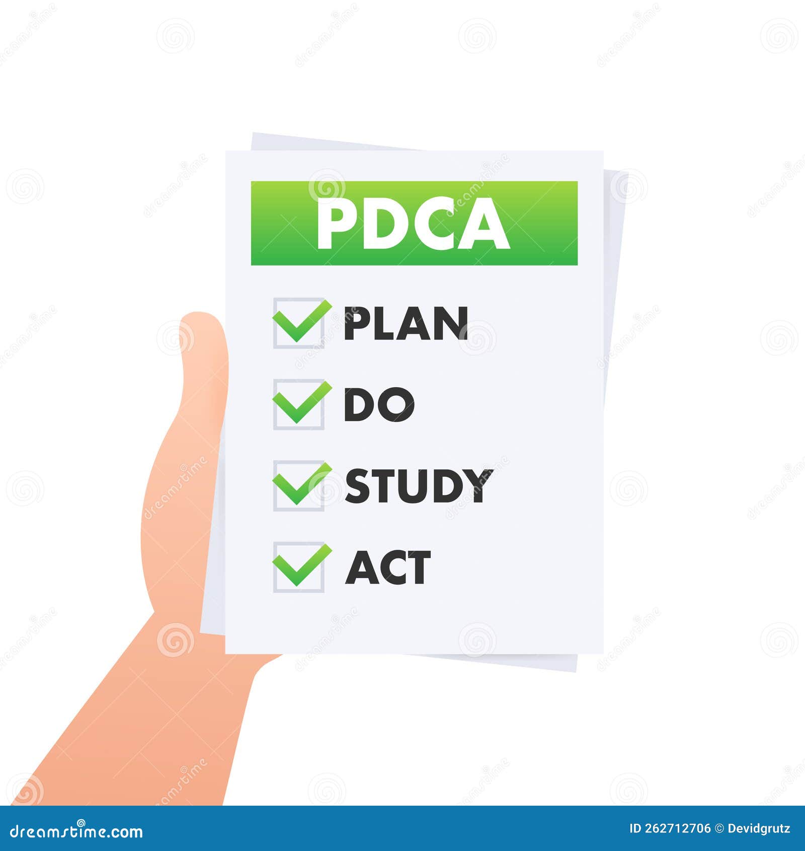 PDCA - Plan Do Check Act, Quality Cycle. Improvement Tool. Vector Stock ...