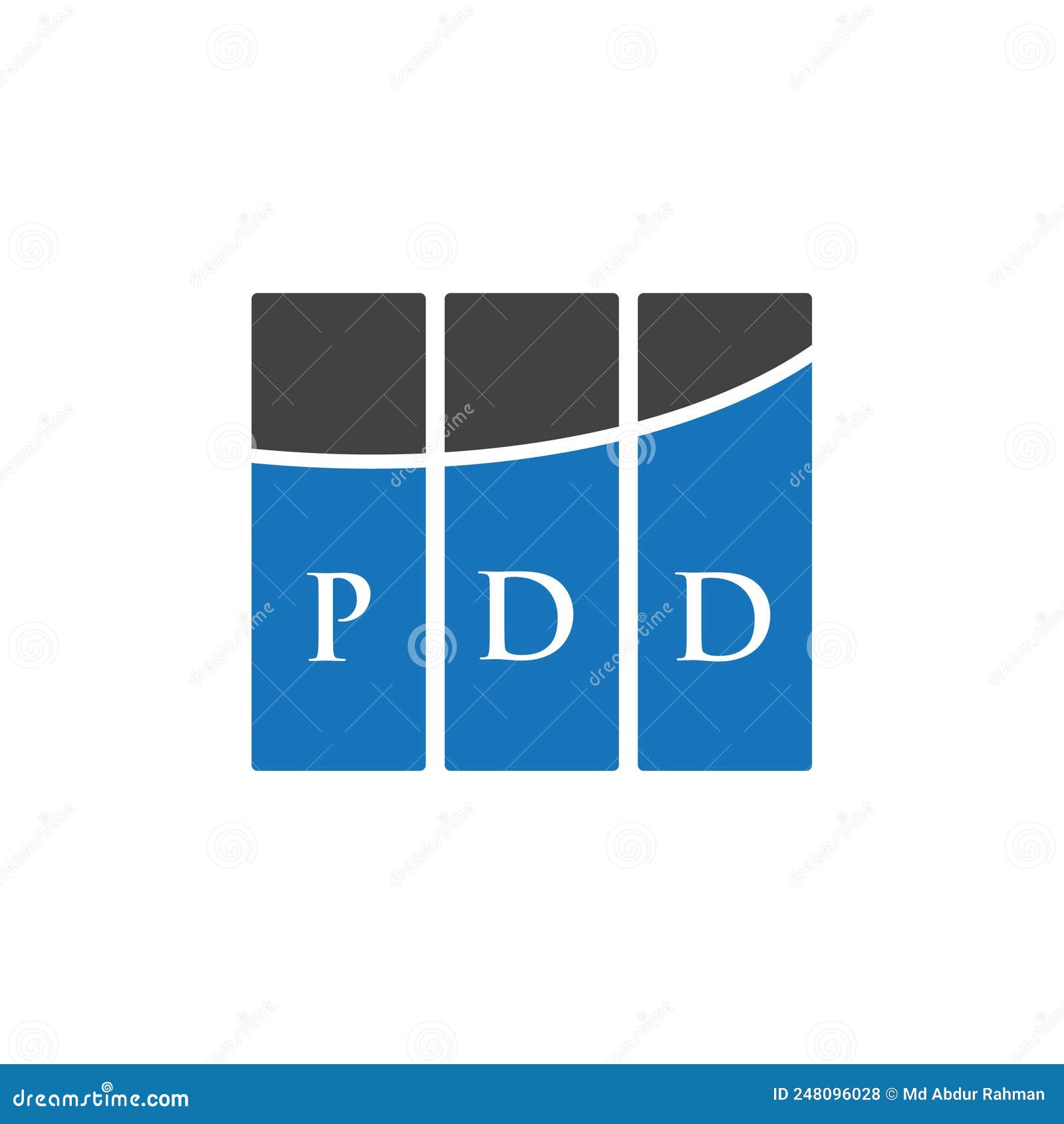 PDD Letter Logo Design on WHITE Background. PDD Creative Initials ...