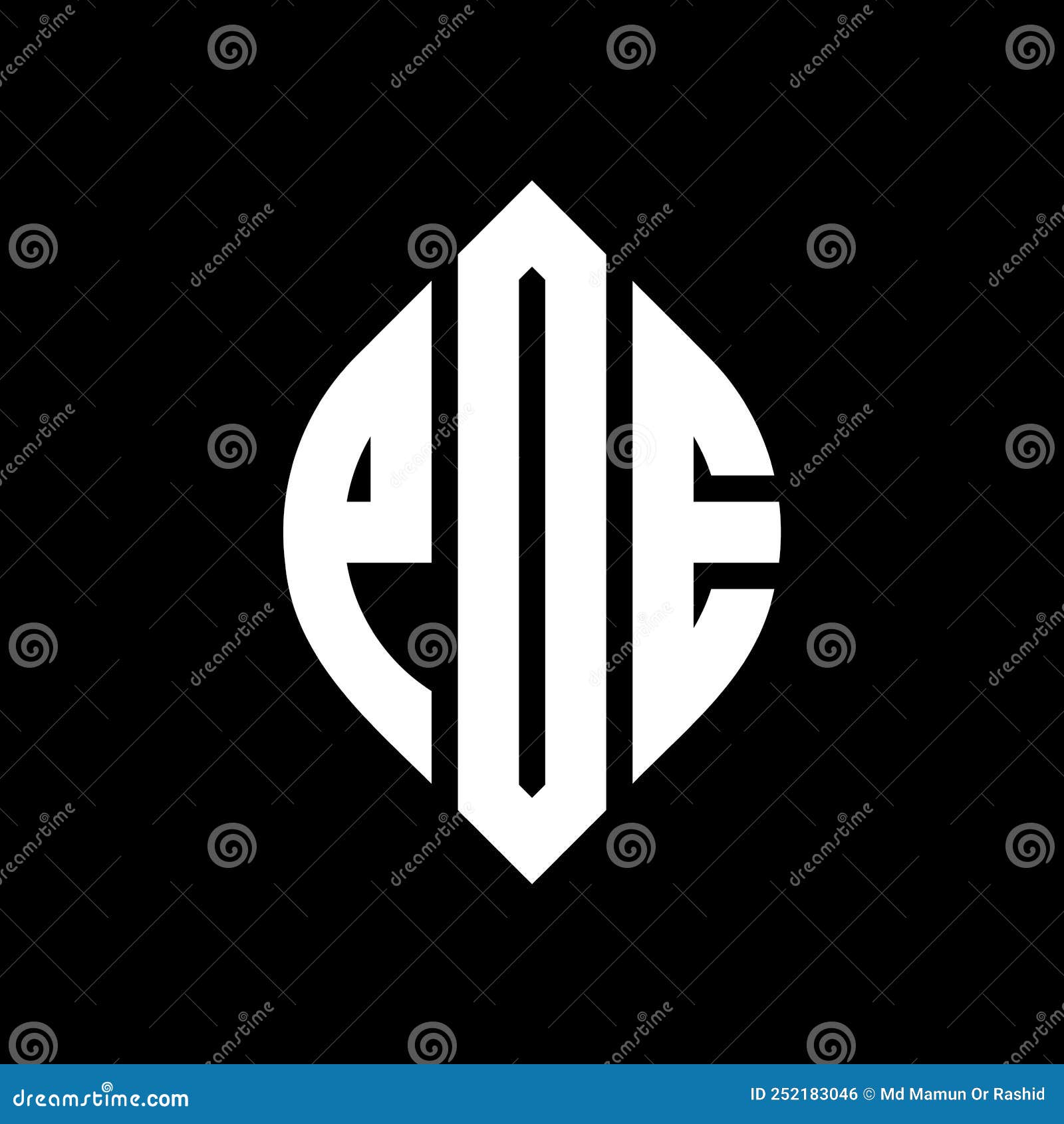 PDE Circle Letter Logo Design with Circle and Ellipse Shape. PDE ...