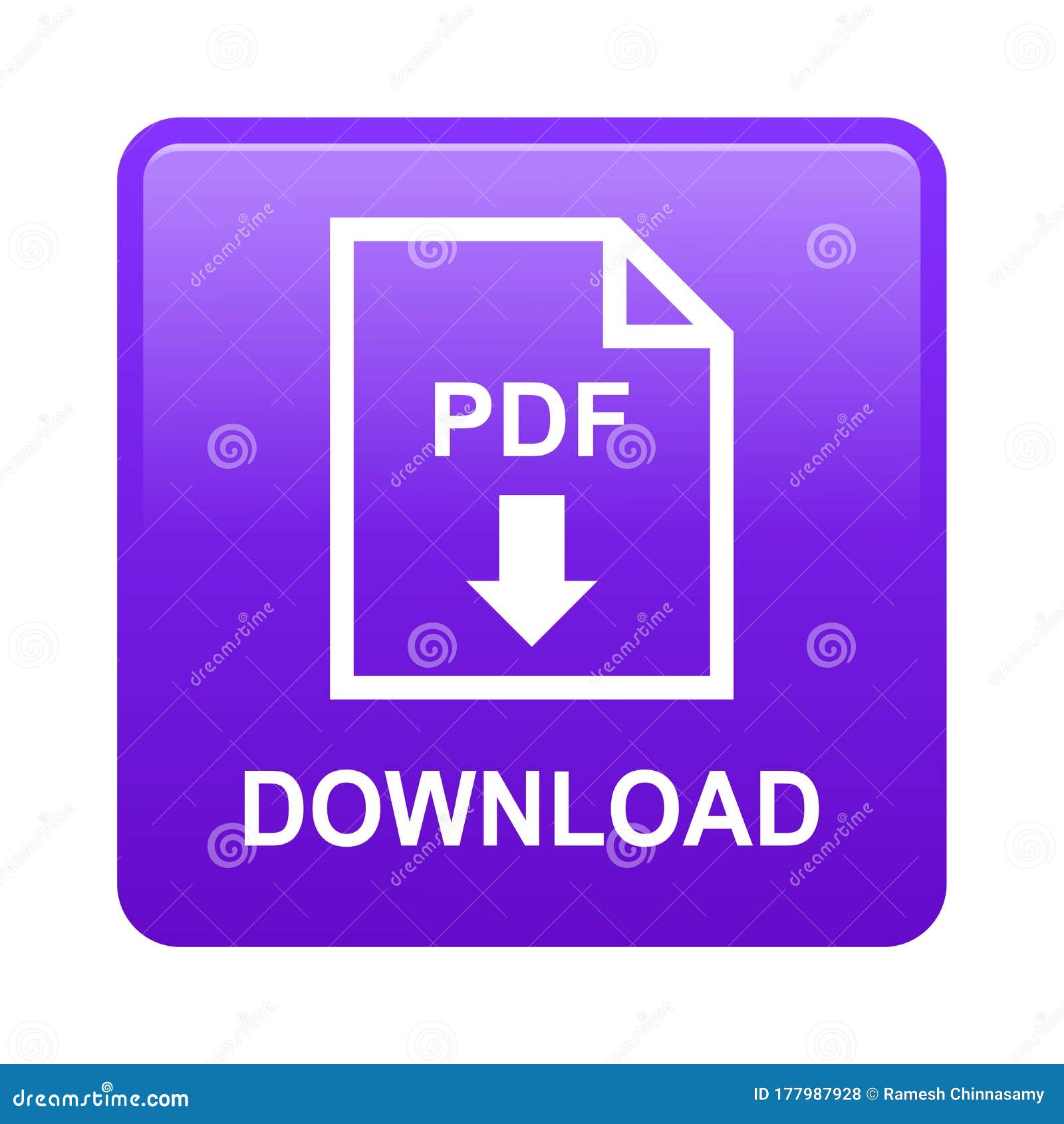 Pdf download button stock vector. Illustration of details - 177987928